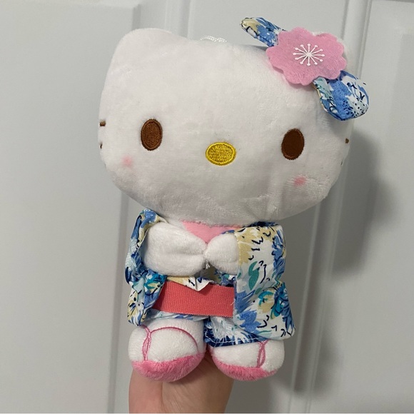 Toys | Hello Kitty Blue Kimono Plush | Poshmark
